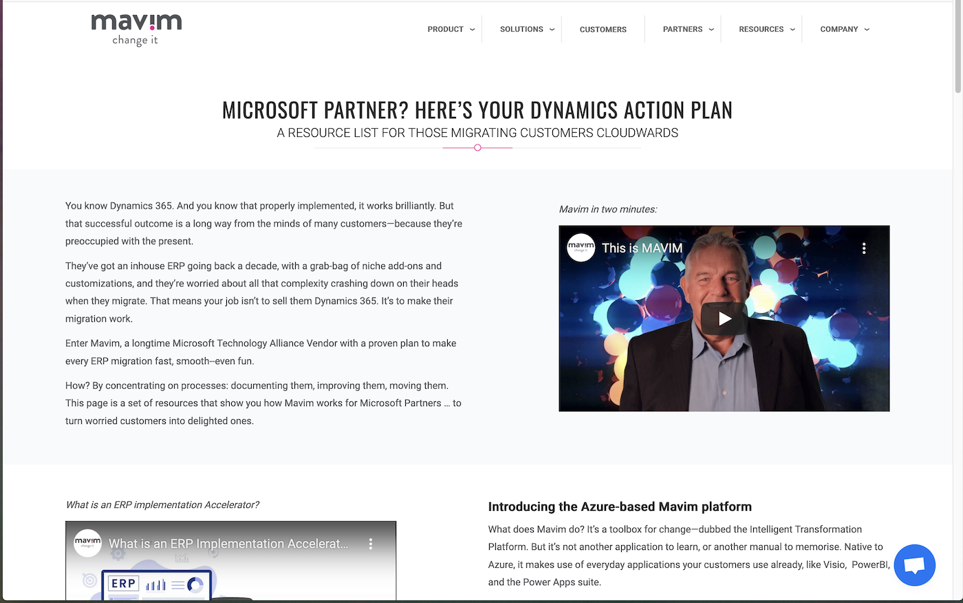 Mavim landing pages – Chris does Content