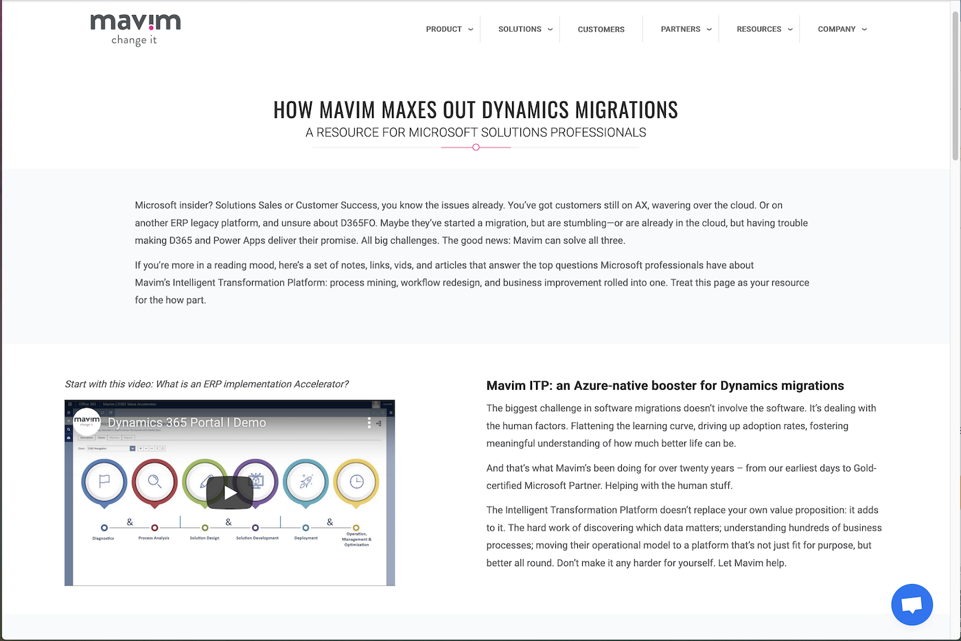 Mavim landing pages – Chris does Content