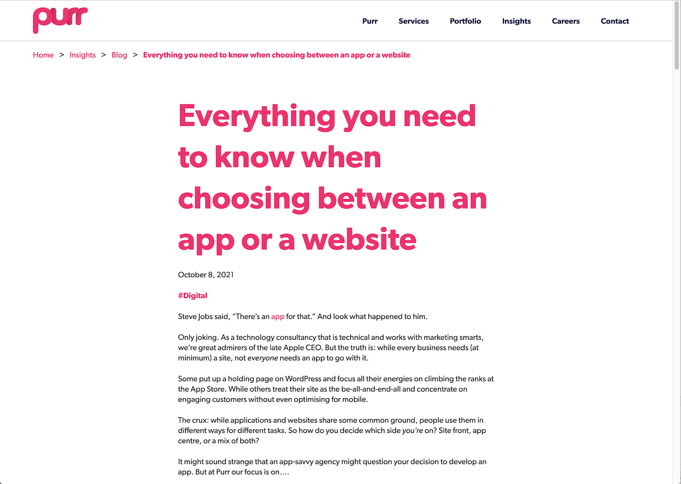 Blogs for Purr – Chris does Content